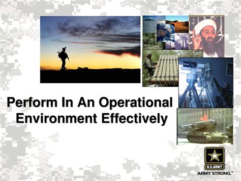 Military Operational Environment Know Your Operational Environment By