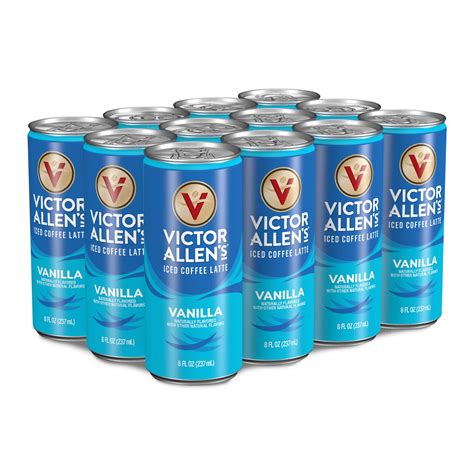 Victor Allen S Coffee Vanilla Iced Canned Coffee Latte 8oz Cans 12