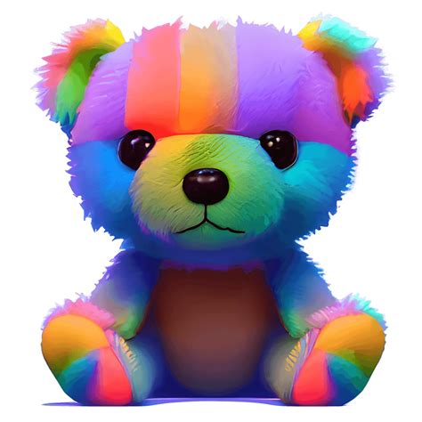 Rainbow Teddy Bear · Creative Fabrica