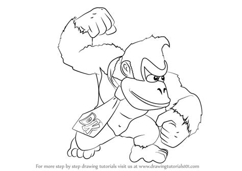 How To Draw Donkey Kong From Super Smash Bros Super Smash Bros Step