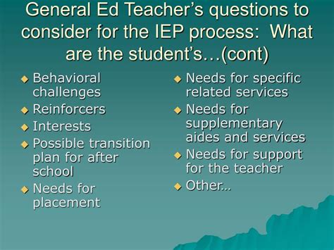 Ppt The Role Of The Classroom Teacher In The Iep Process Powerpoint
