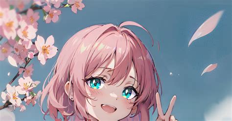 女の子 記念のぶい！ 宇印（ai）のイラスト Pixiv