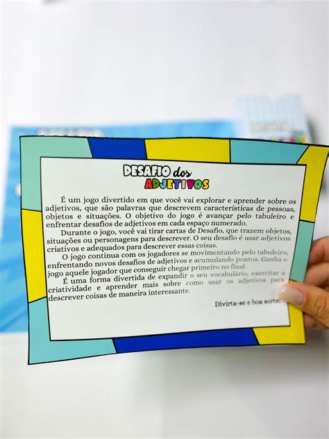 Desafio Dos Adjetivos Jogo De Tabuleiro Loja Português Encantado