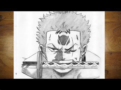 How To Draw Zoro One Piece Step By Step Easy Tutorial Drawings