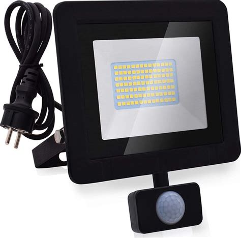 Lumare 50 W LED Spot Met Bewegingsmelder En Stekker Buiten En