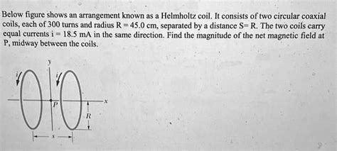 Solved Below Figure Shows An Arrangement Known As A Helmholtz Coil It