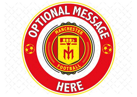 Manchester United Football Club Style Edible Cake And Cupcake Toppers
