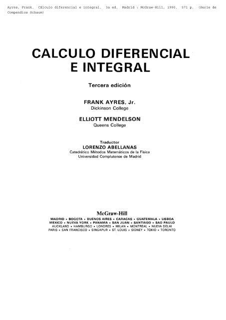 CALCULO DIFERENCIAL E INTEGRAL