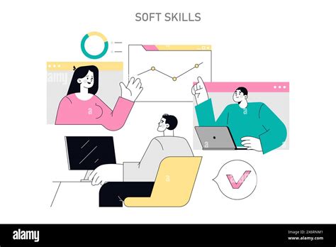 Soft Skills Concept Teamwork And Effective Communication In A Professional Setting