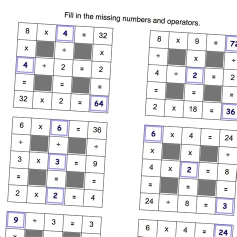 Cross Number Puzzle Printable Printable Word Searches
