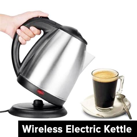 100 Smilee 2l Automatic Electric Kettle Cordless Kettle Silver