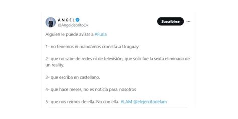 La Letal Chicana De Ángel De Brito Contra Furia Tras Sus Críticas A Lam