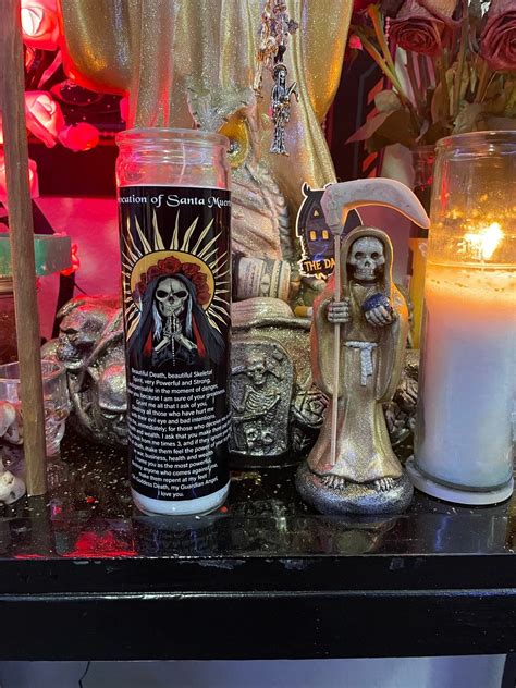 Santa Muerte 7 Day Invocation Candle Etsy Santa Muerte Candle