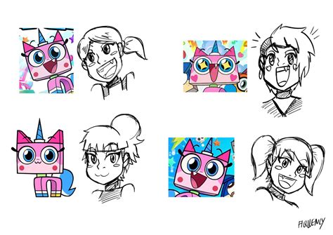 Unikitty Human Version Sketch By Fiqllency On Deviantart
