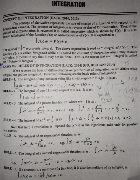 SOLUTION Basic Rules And Methods Of Integration Studypool