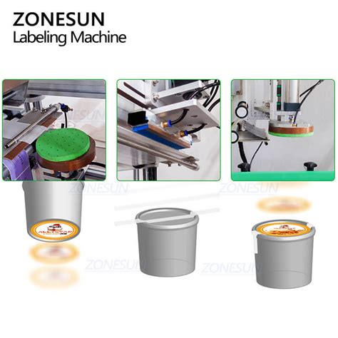Automatic Chicken Bucket Labeling Machine Zonesun Technology Limited