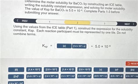 Solved Using The Values From The Ice Table Chegg
