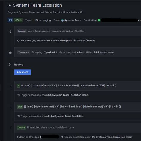 escalate slack dropdown duplicates teams for each route in direct