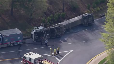 Milk Tanker Crash Injures 1 In Frederick Co
