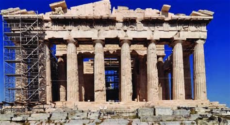 The Stocky Proportions Of The Doric Order The Parthenon Athens