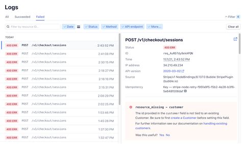 stripe error no such customer apis bubble forum