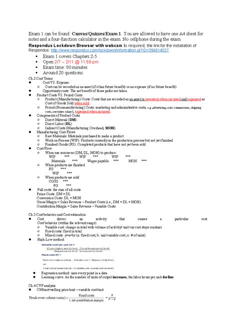Solutions To Exam 1 Practice Problems Spring 2024 Exam 1 Can Be Found Canvas Quizzes Exam 1
