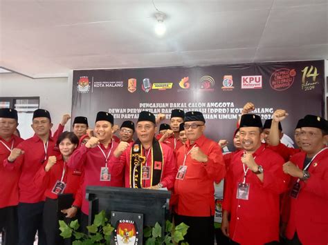 PDIP Kota Malang Resmi Daftarkan Caleg Menuju Pemilu