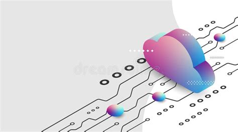 Cloud Computing Network Technology Online Communication Background Stock Illustration