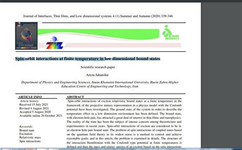 Pdf Spin Orbit Interactions At Finite Temperature In Low Dimensional