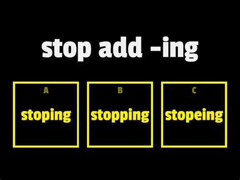 Adding Vowel Suffixes Quiz
