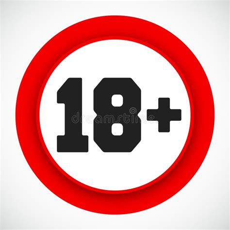 Muestra De La Restricción De La Edad 18 Aislada Stock de ilustración