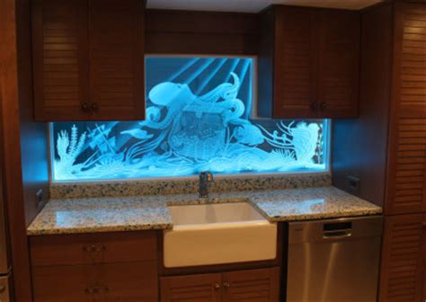 Illuminated Glass Art With Superior Etched Carved Glass