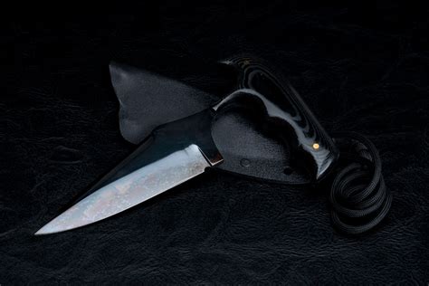 Fred Perrin Concept Custom Military Push Dagger Blue Gun Blade Finish W