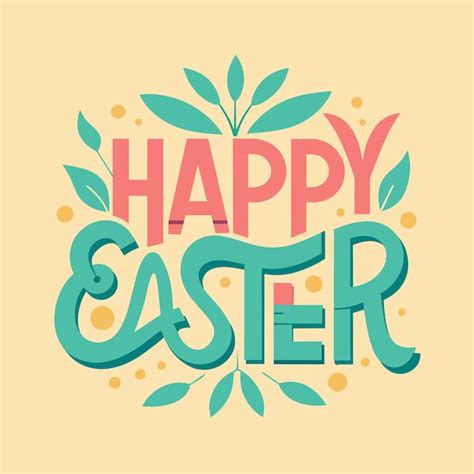 Premium Vector Happy Easter Typography Design Vector