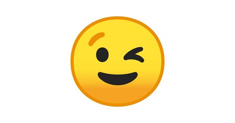 Visage Faisant Un Clin Dœil Emoji