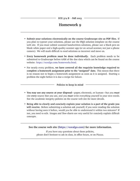Hw9 Hw9 Ece 374 B Fall 2023 Homework 9 Submit Your Solutions