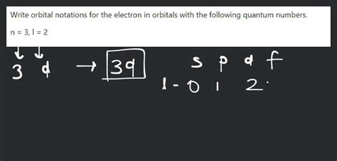 Write Orbital Notations For Electrons Orbitals With The Following Qua