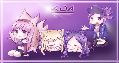 Chibi Kda Akali Ahri Kaisa And Evelynn Wallpapers And Fan Arts