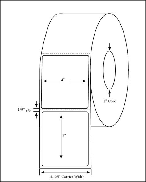 4 X 6 Thermal Transfer Label 1 Core Coast To Coast Label