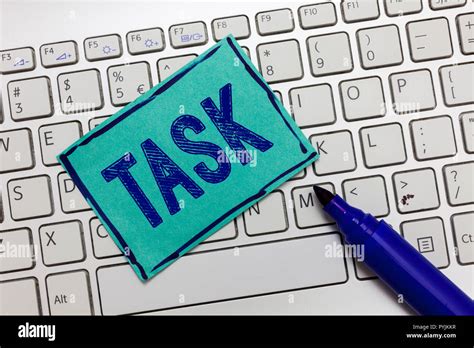 Handwriting Text Task Concept Meaning A Piece Of Work To Be Done And Undertaken Activity Need