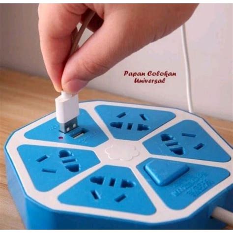 Jual Vanstar Universal 4 Usb Hexagon Power Socket Colokan Charge Segi