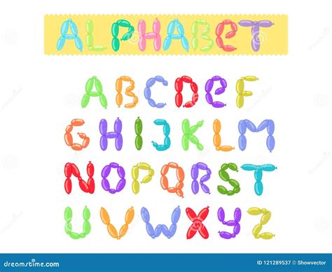 英国气球五颜六色的字母表传染媒介节日晚会abc和教育臭氧键入问候欢乐氦气的动画片 向量例证 插画 包括有 蓬松 气候 121289537