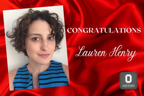 Congratulations Lauren Henry Department Of History
