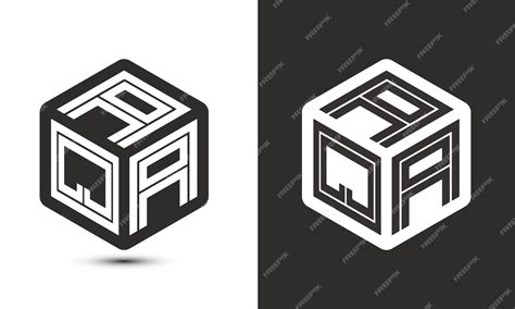Premium Vector Aqa Letter Logo Design With Illustrator Cube Logo