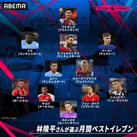 林陵平が選ぶ「プレミアリーグ 2023 24」11月度ベストイレブン発表 注目の3選手にはコメントも Webザテレビジョン
