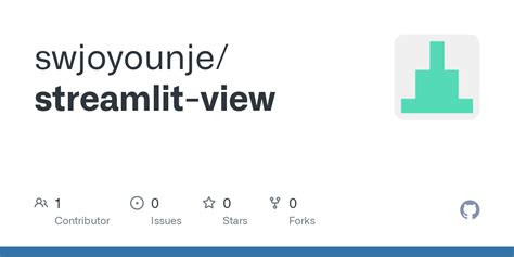 Github Swjoyounje Streamlit View