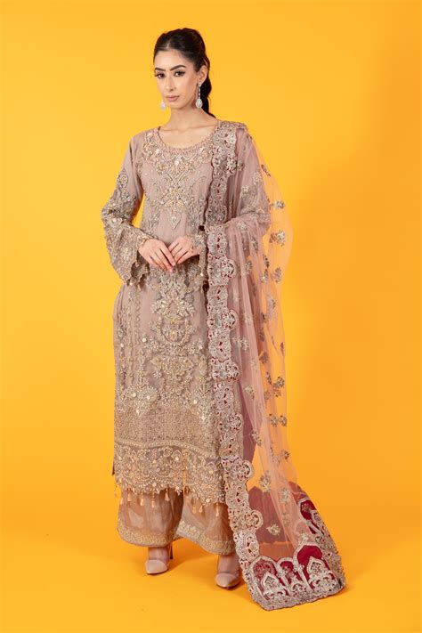 Imrozia 3 Piece Luxury Embroidered Suit