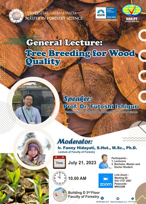 General Lecture “tree Breeding For Wood Quality” Master In Forestry