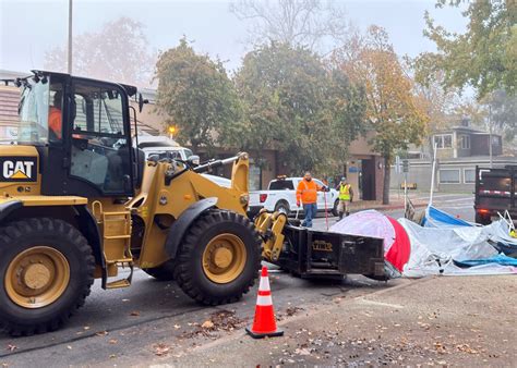Chico Clears Camps Downtown On The Bike Path And In Bidwell Park