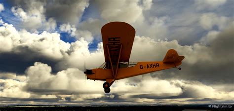 Piper L 4 Grasshopper G Axhr Yellow For Microsoft Flight Simulator Msfs